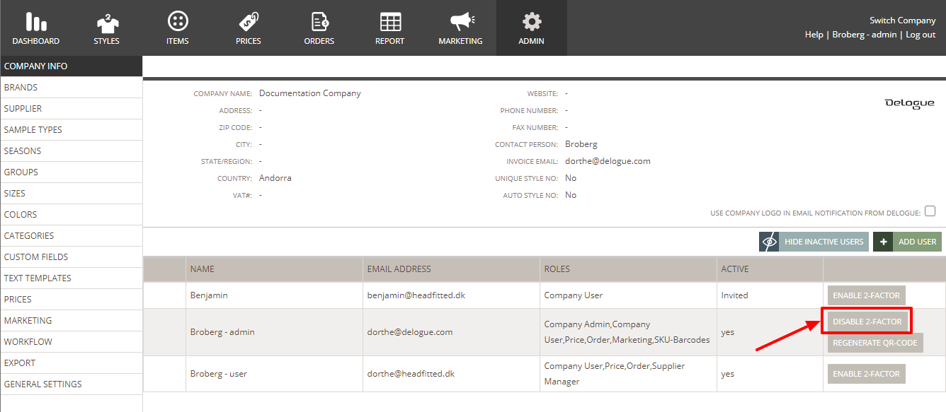 Two-Factor Authentication - Admin Setup